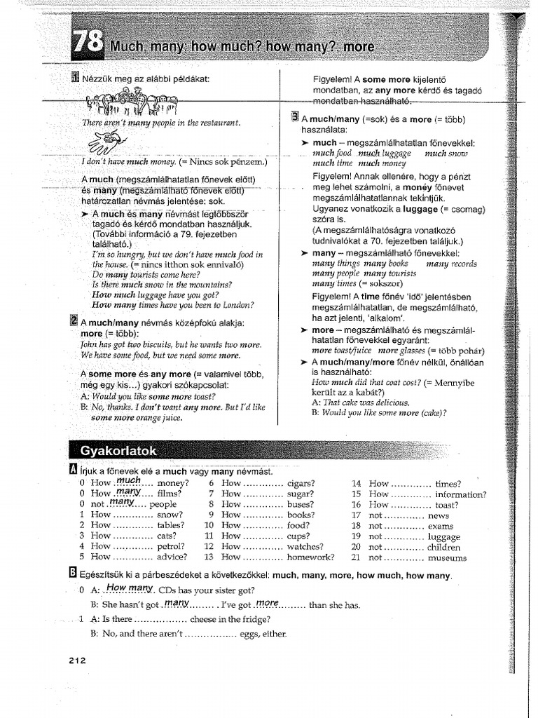 Many, Much Exercises - Hun | PDF