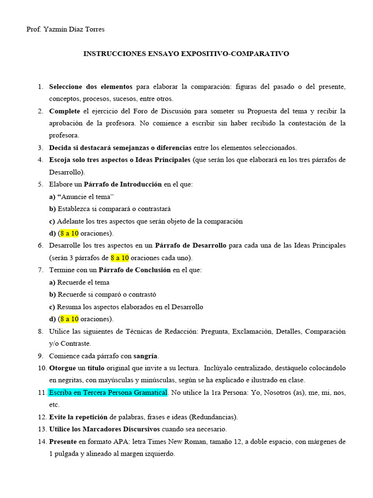 Ensayo Comparativo | PDF
