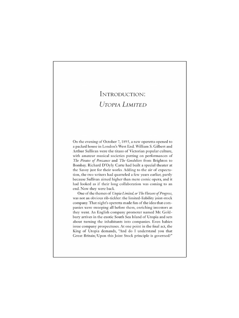 Utopia Limited | PDF