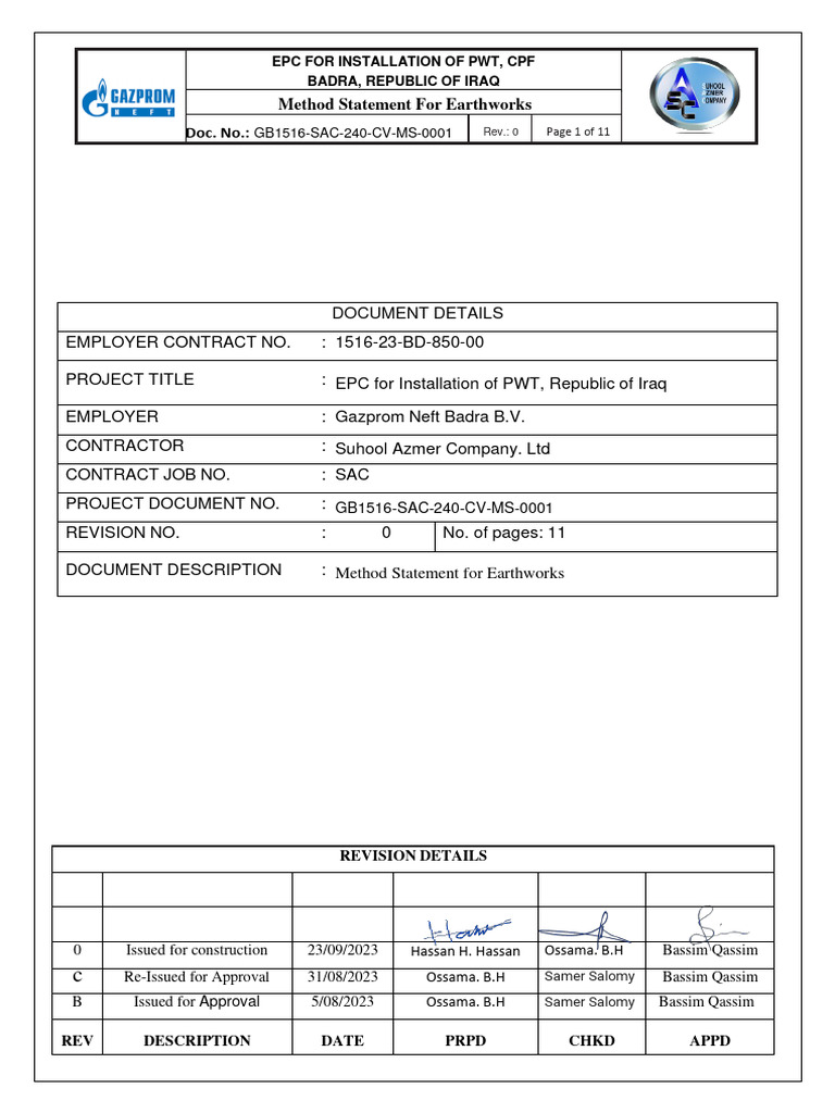 GB1516 Sac 240 CV MS 0001 - 0 | PDF | Trench