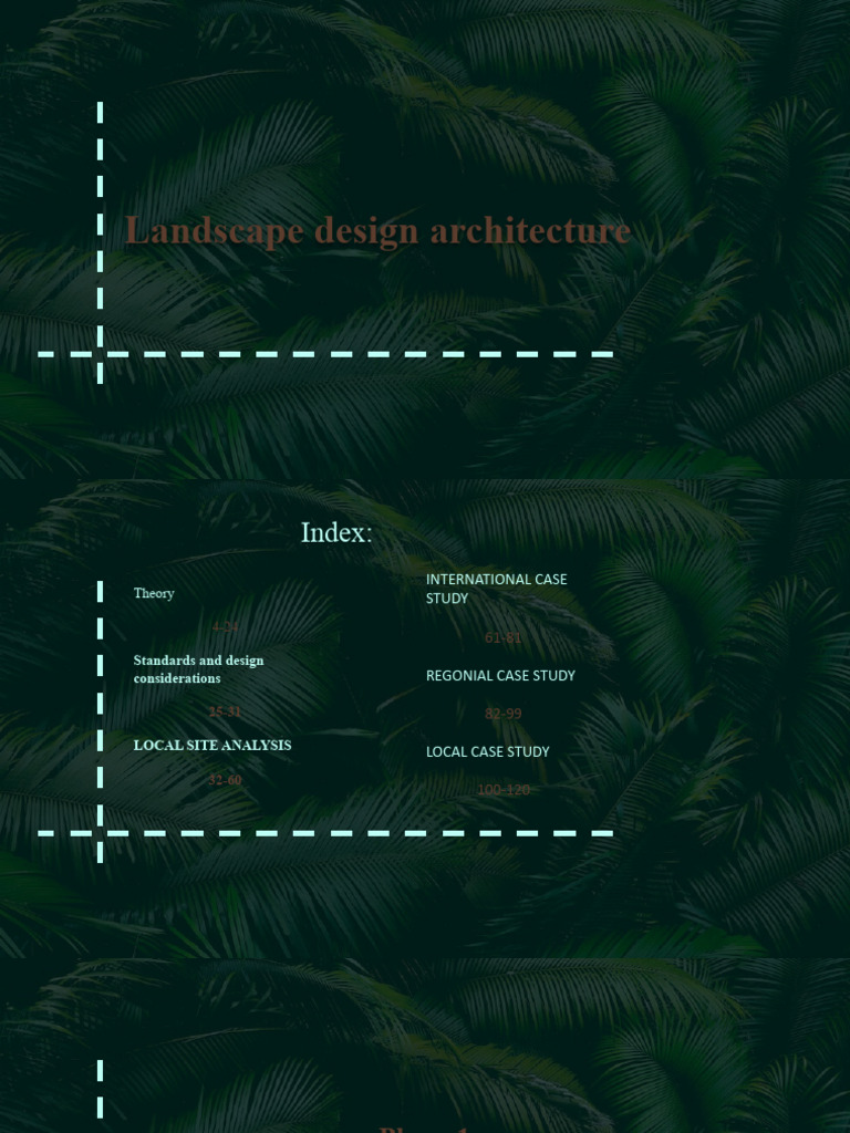 Case Studies and Site Analysis - Phase 1 | PDF | Gardens | Landscape