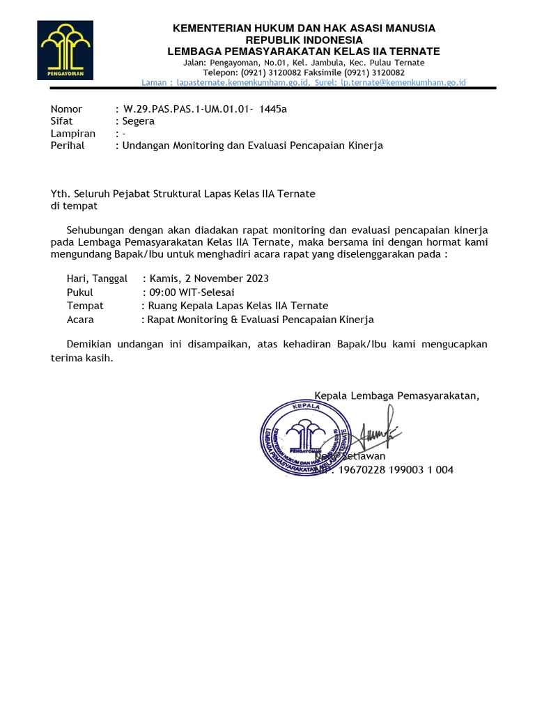 Dokumen Monitoring Dan Evaluasi Atas Pencapaian Kinerja | PDF