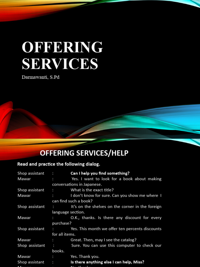 Offering Services | PDF | Grammar | Linguistics