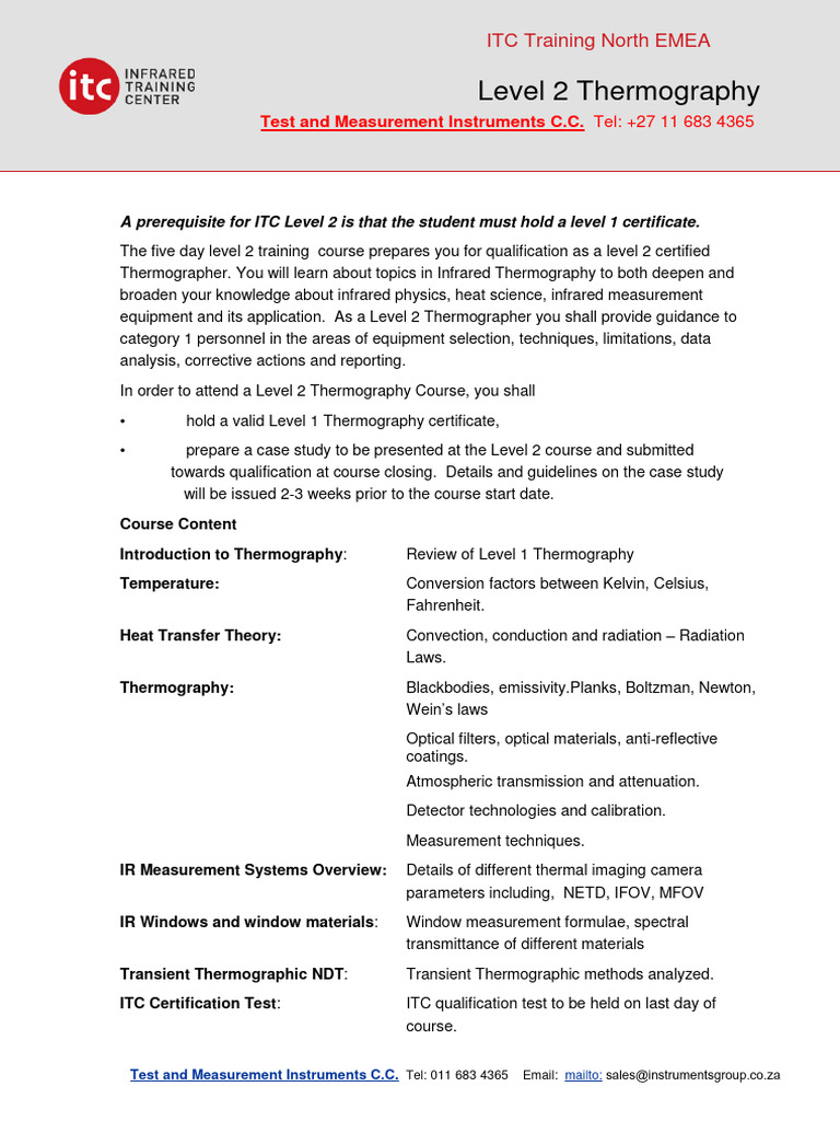 Level 2 | PDF | Thermography | Infrared