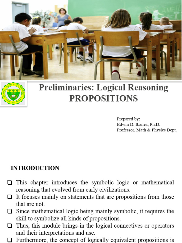 Module 1 Logical Reasonng PROPOSITIONS | PDF | If And Only If | Proposition