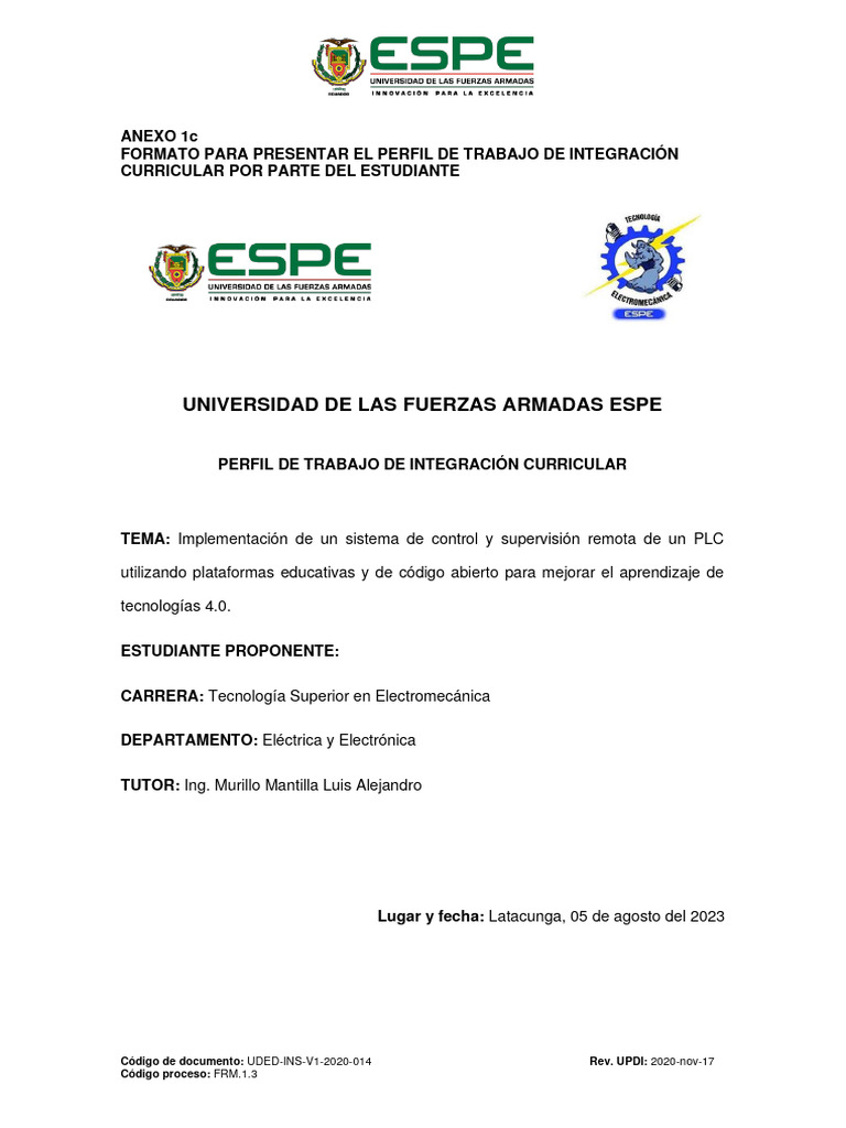 Nota conceptual de proyecto | PDF | Software | Controlador lógico programable