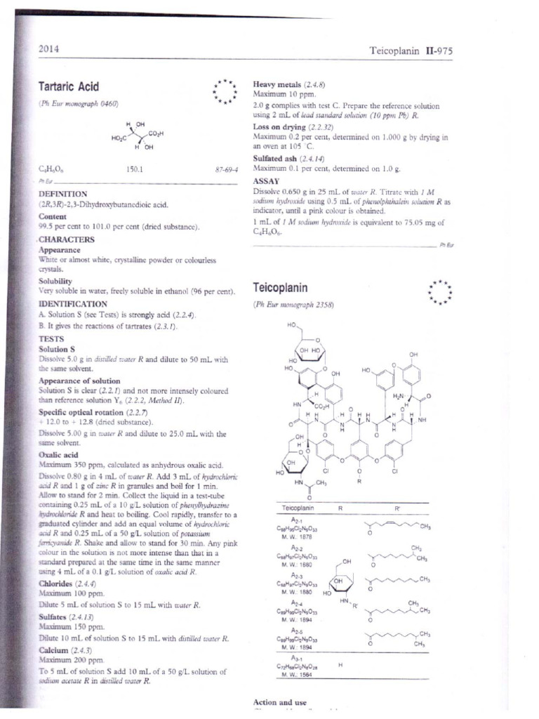 Tartaric Acid BP | PDF