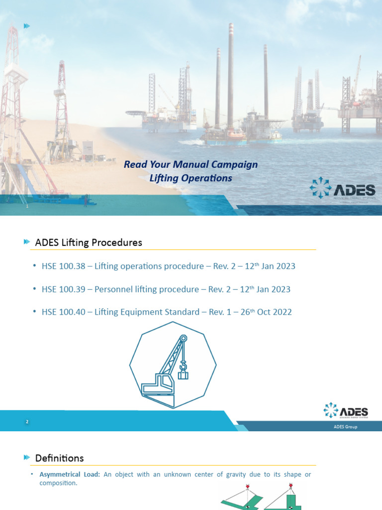 Read Your Manual Campaign - Lifting Procedures | PDF | Crane (Machine) | Elevator