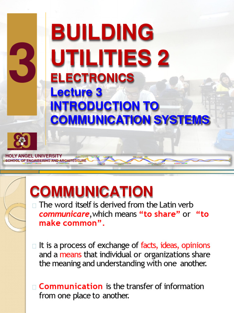 Bu2 - Lecture 9 - Introduction To Communication System-2 | PDF ...