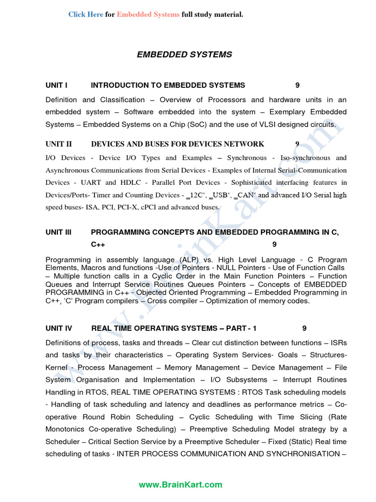 123 - EE8691, EE6602 Embedded Systems - Notes | Download Free PDF ...