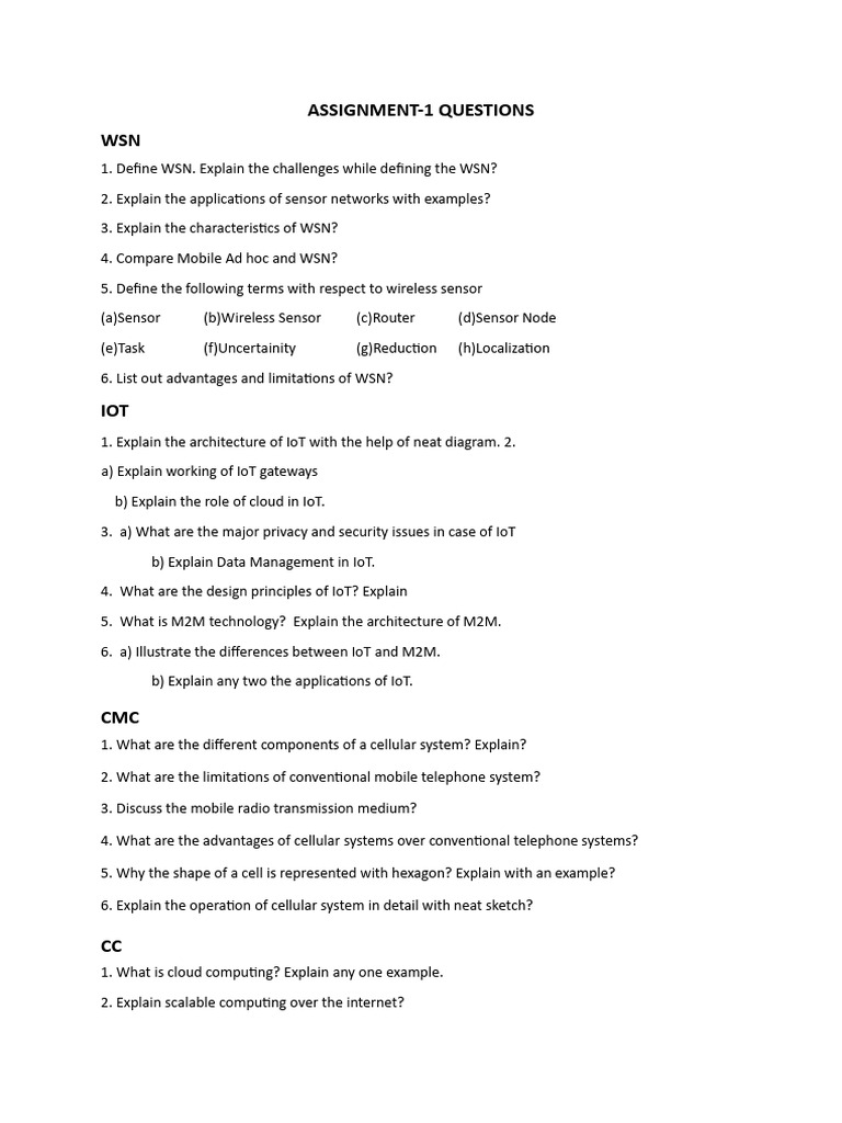 All Questions | PDF | Wireless Sensor Network | Virtualization