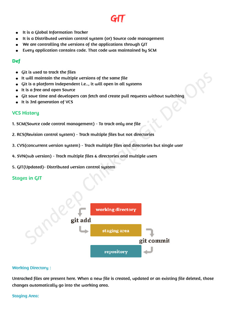 GIT Notes | PDF | Version Control | Computer File GIT Notes | PDF | Version Control | Computer File