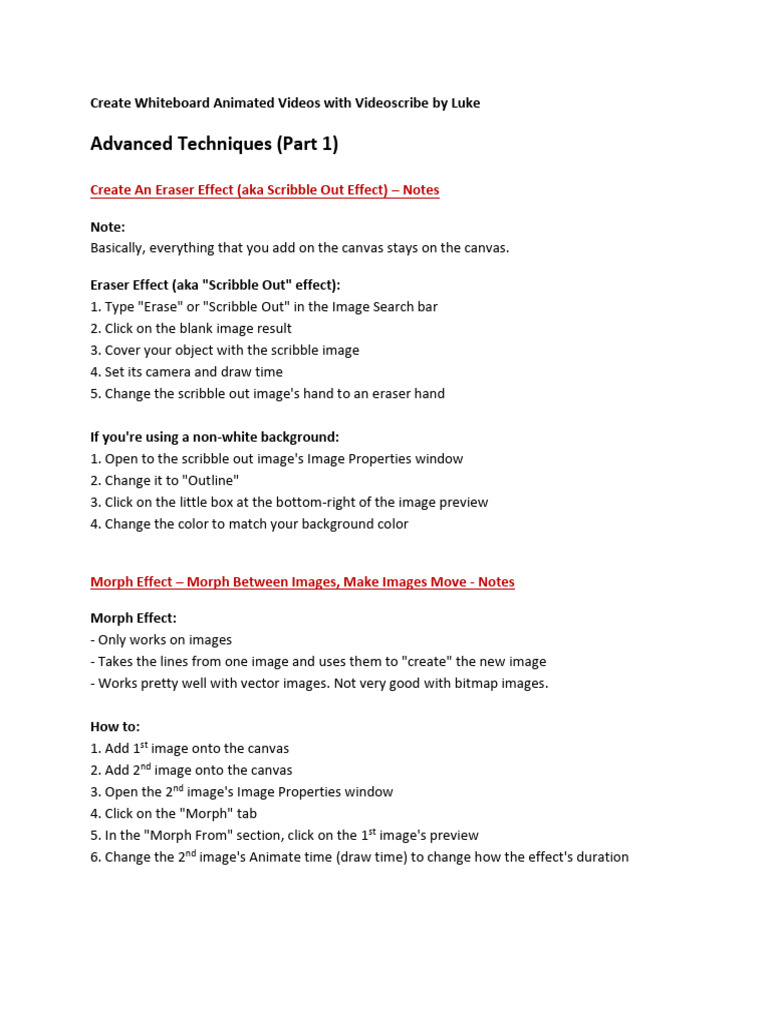 Create Whiteboard Animated Videos With Videoscribe - Advanced Techniques | PDF | Adobe ...