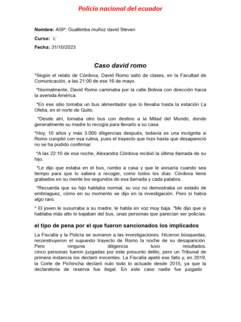 Caso David Romo | PDF | Política