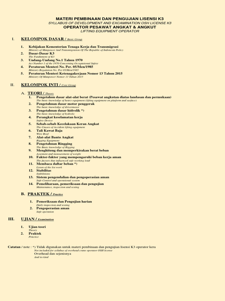 Sertifikat Back Rigger - Kusnadi | PDF