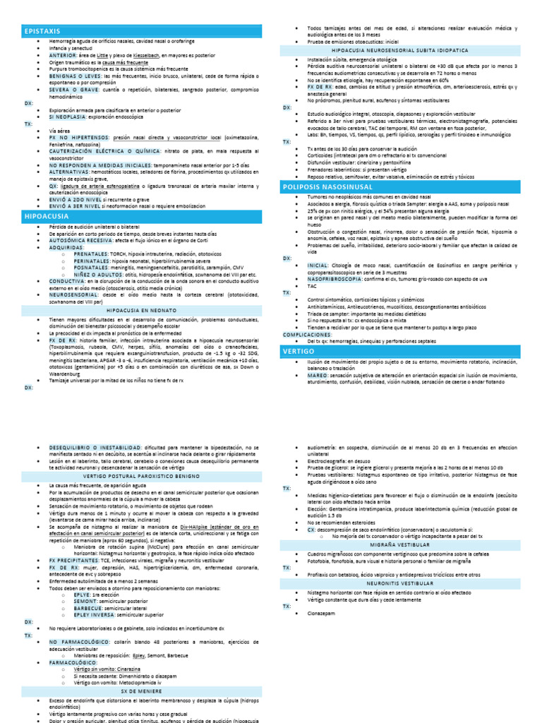 2otorrino enarm | PDF | Vértigo | Migraña
