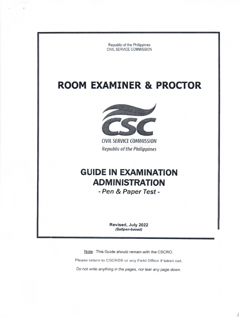 Guide in Examination | PDF