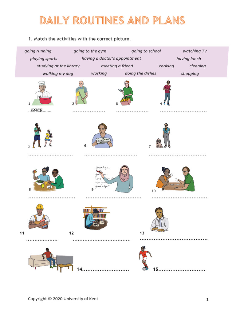 Daily Routines & Plans | PDF | Workweek And Weekend | Eating Behaviors ...