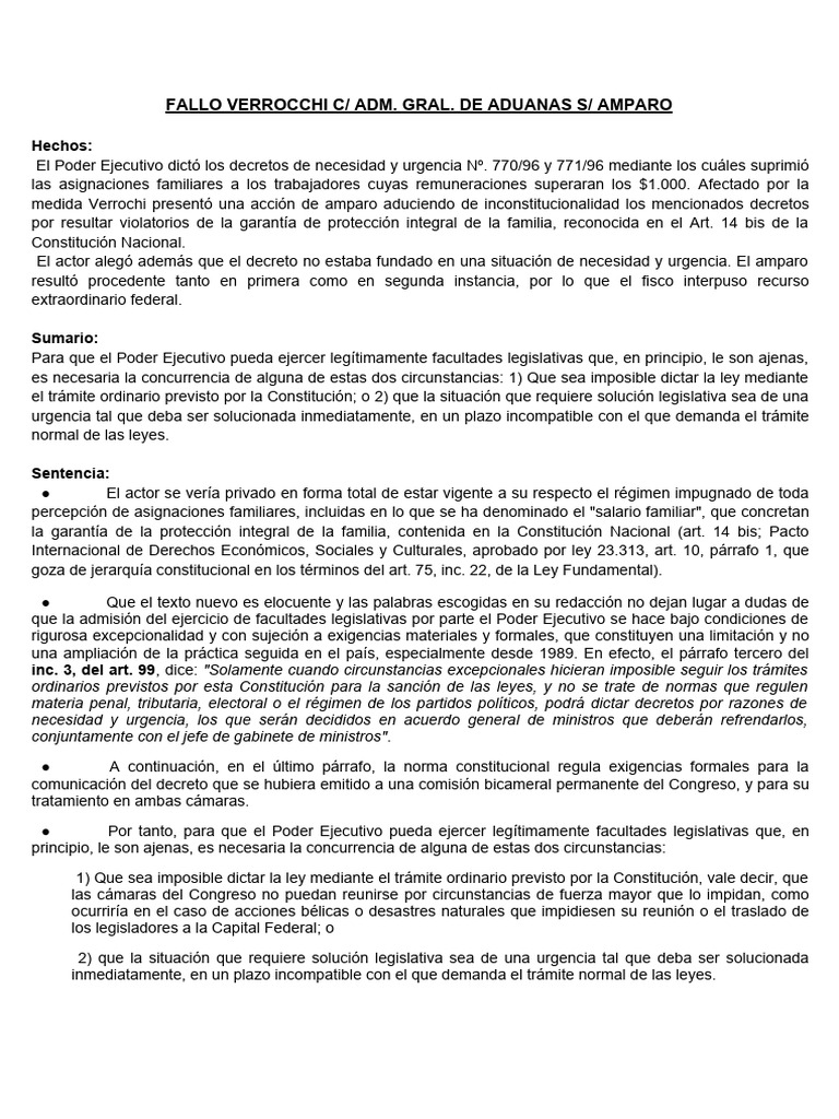 VERROCCHI | PDF | Constitución | Ejecutivo (gobierno)