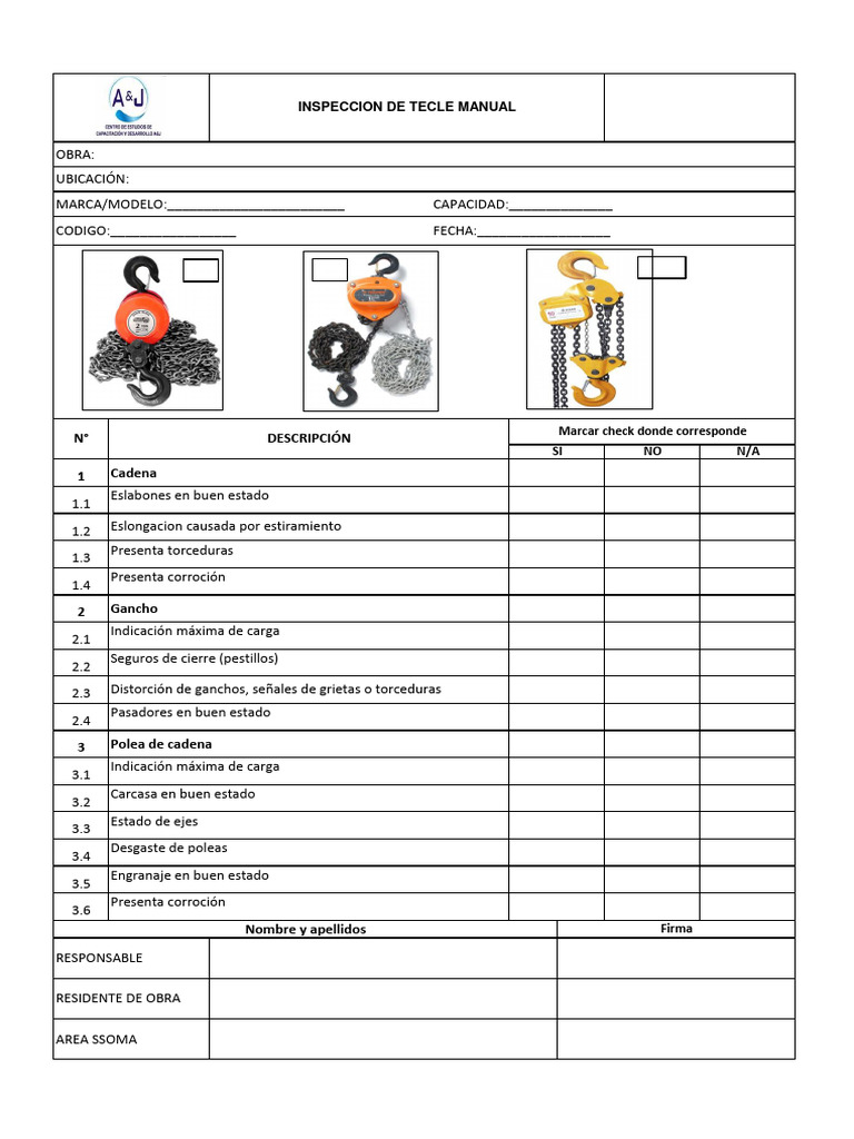 SSOMA Insp. de Tecle Manual | PDF