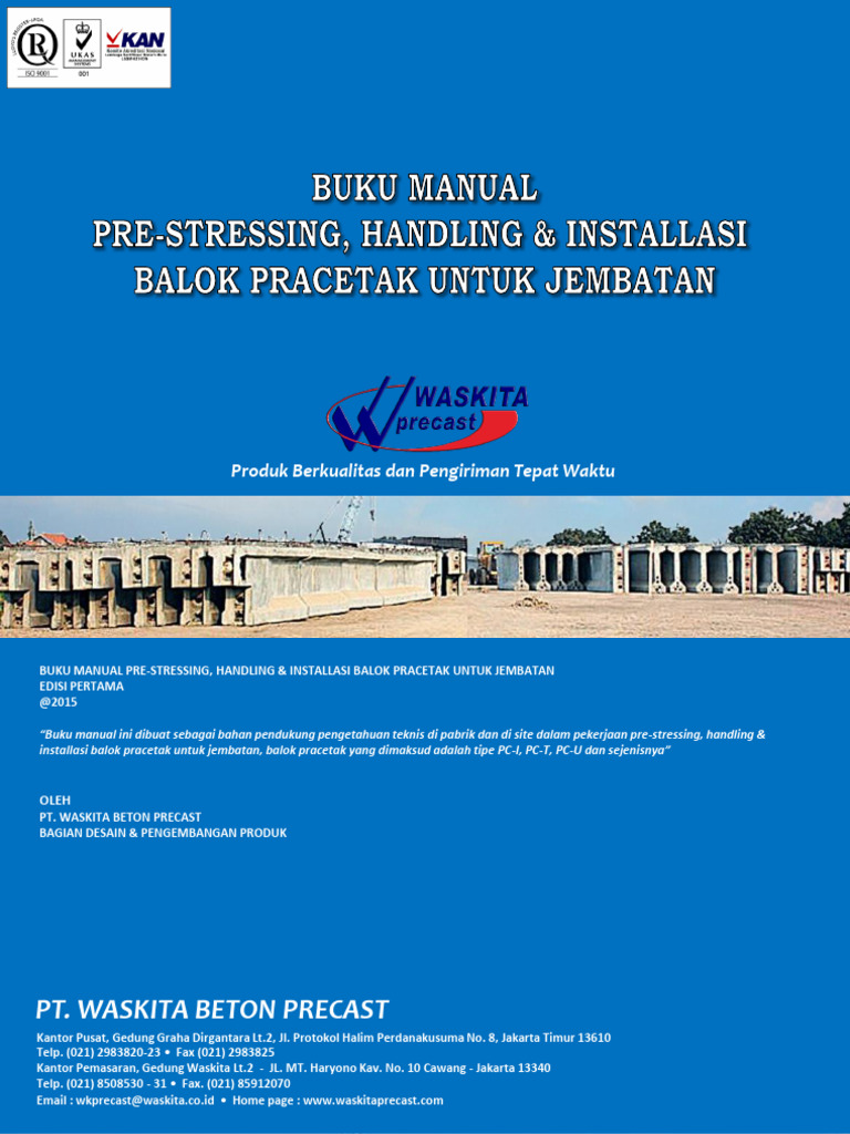 Manual Balok Pracetak Waskita | PDF