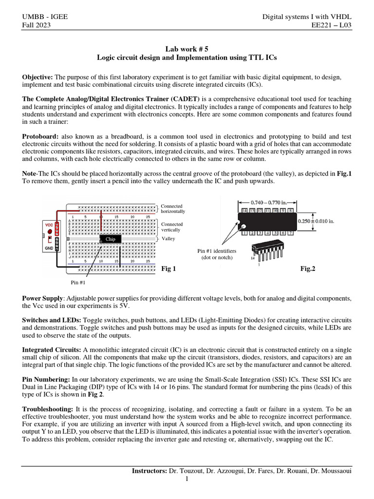 EE221 Fall 2023 Lab - Work - 5 | PDF | Electronic Circuits | Integrated ...