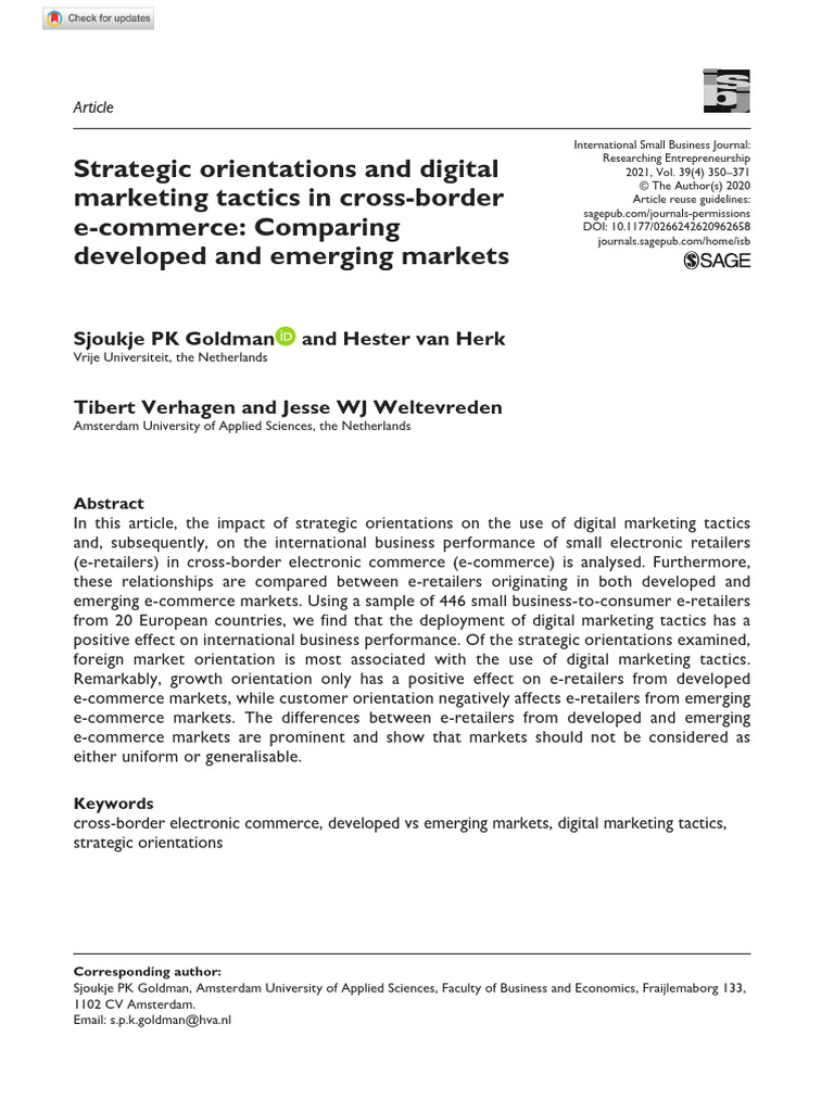 Digital Marketing in Cross-Border E-Commerce | PDF | E Commerce | Marketing