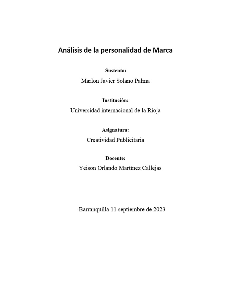 Análisis de la Personalidad de Apple | PDF | Marca | Apple Inc.