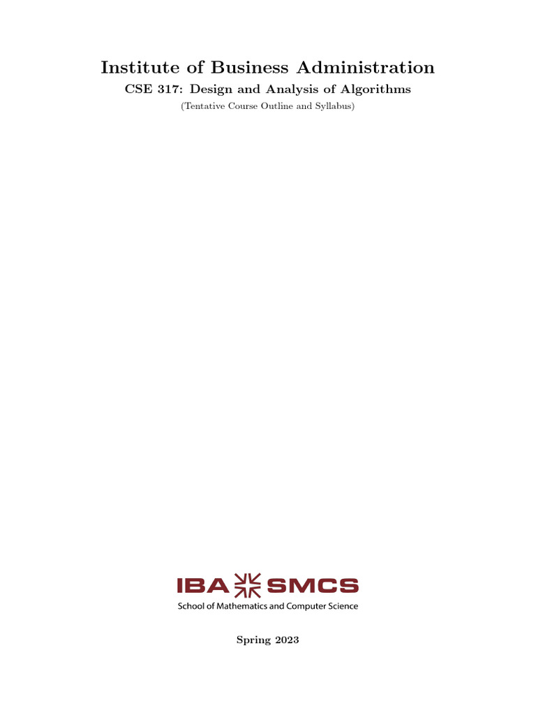 Cse317 Spring2023 Daa | PDF | Computational Complexity Theory ... Cse317 Spring2023 Daa | PDF | Computational Complexity Theory ...