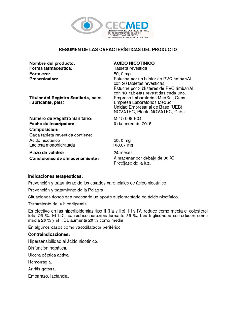 m15009b04 Acido Nicotinico | PDF | Especialidades Medicas | Medicina CLINICA