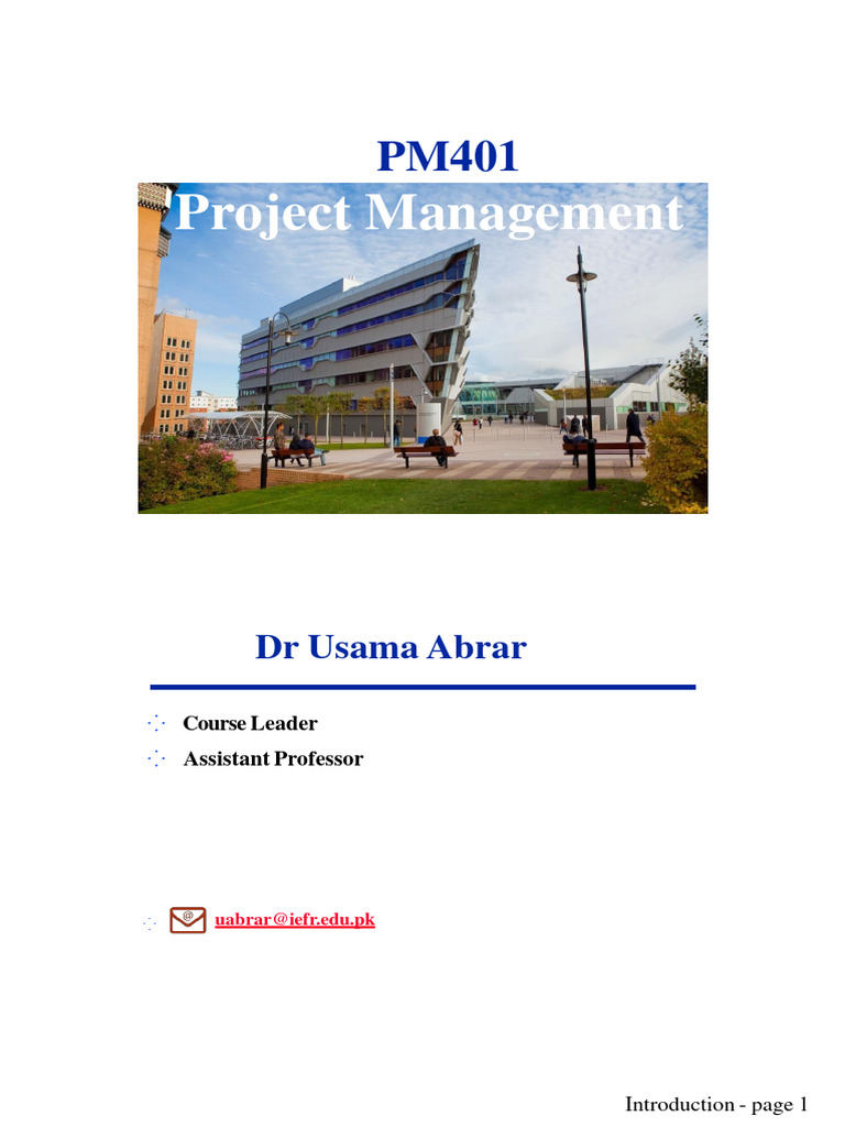 Lecture 1- Introduction_HDT | PDF | Project Management | Business