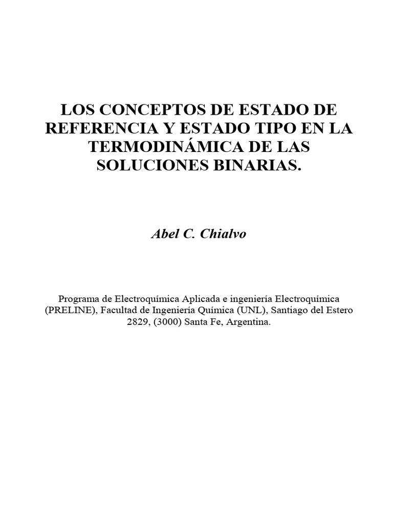 Termodinámica de Soluciones Binarias | PDF | Ingeniería de Procesos | Termodinámica química