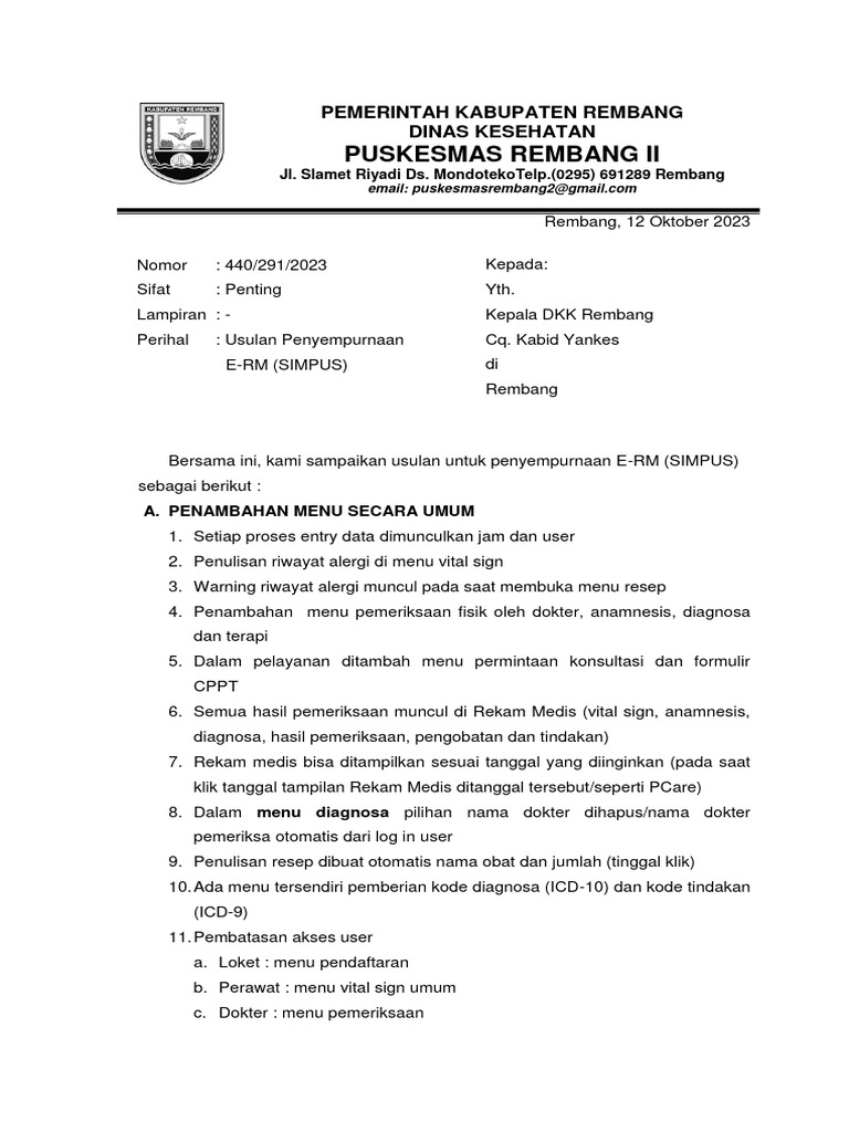 Diskusi E-RM Rembang II | PDF