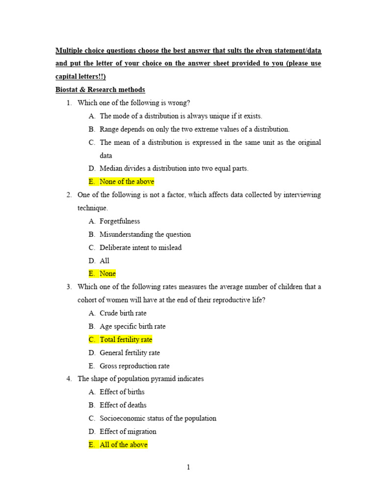 MPH Exam | Download Free PDF | Sampling (Statistics) | Null Hypothesis