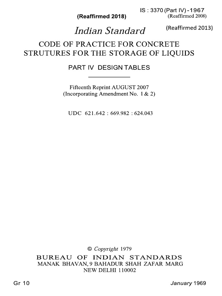 IS 3370 Part 4 2021 | PDF