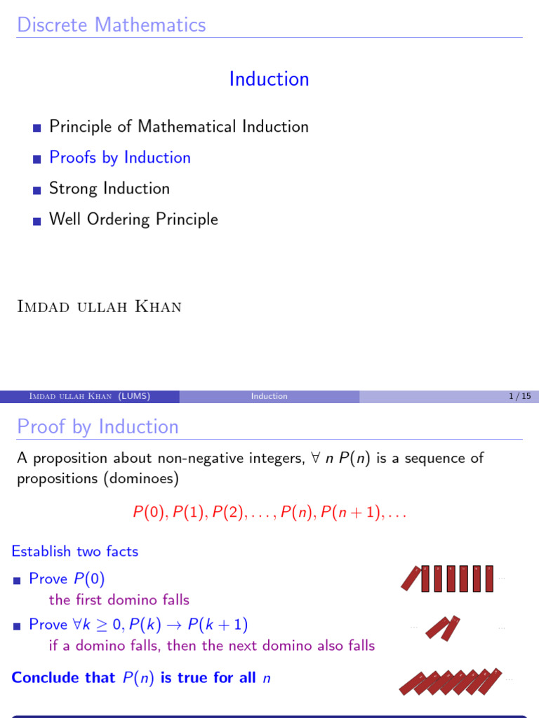 Cs210 Slides 10 02 Induction Proofs Pdf Mathematical Proof Theorem