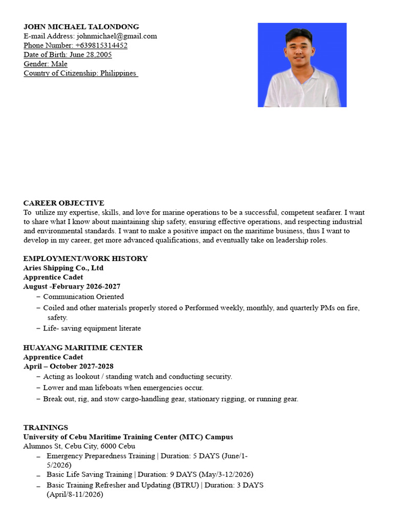 Ngec John Michael Talondong | PDF | Business | Technology & Engineering