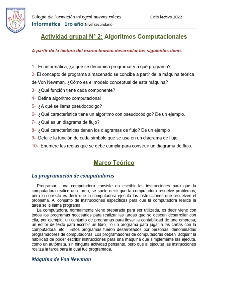 Actividad 2 Algoritmos Computacionales | PDF | Algoritmos ...