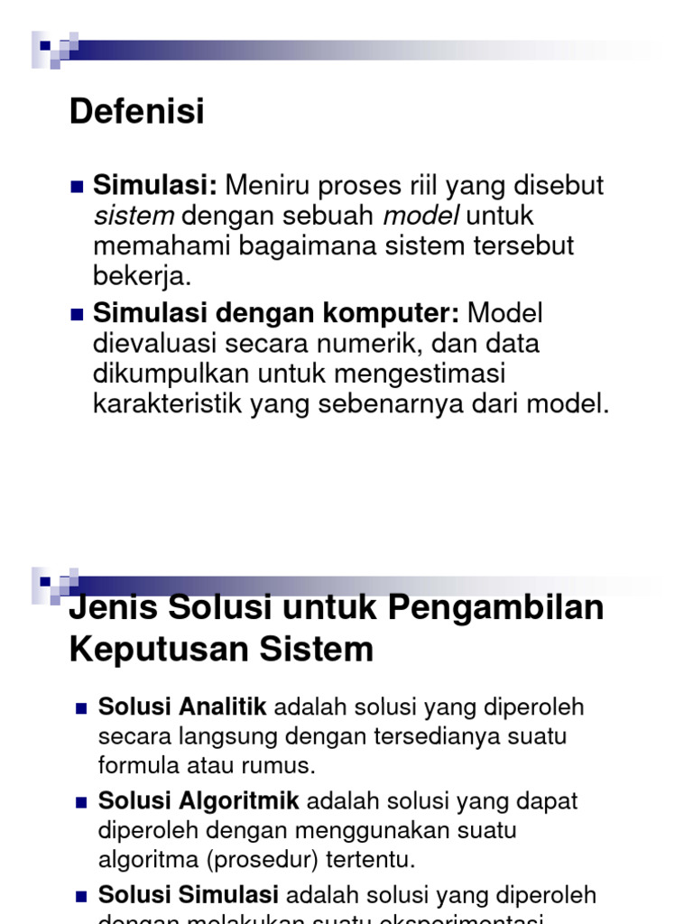 1b Simulasi dan Permodelan 1_to | PDF
