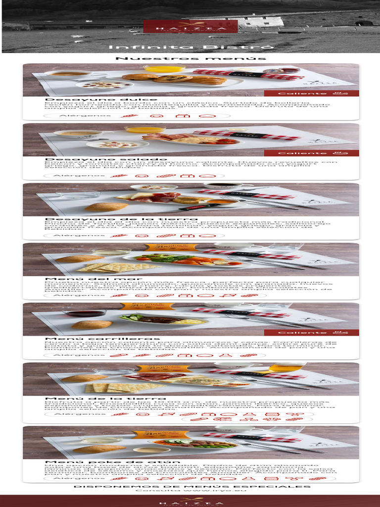 Menu Infinita Bistro | PDF