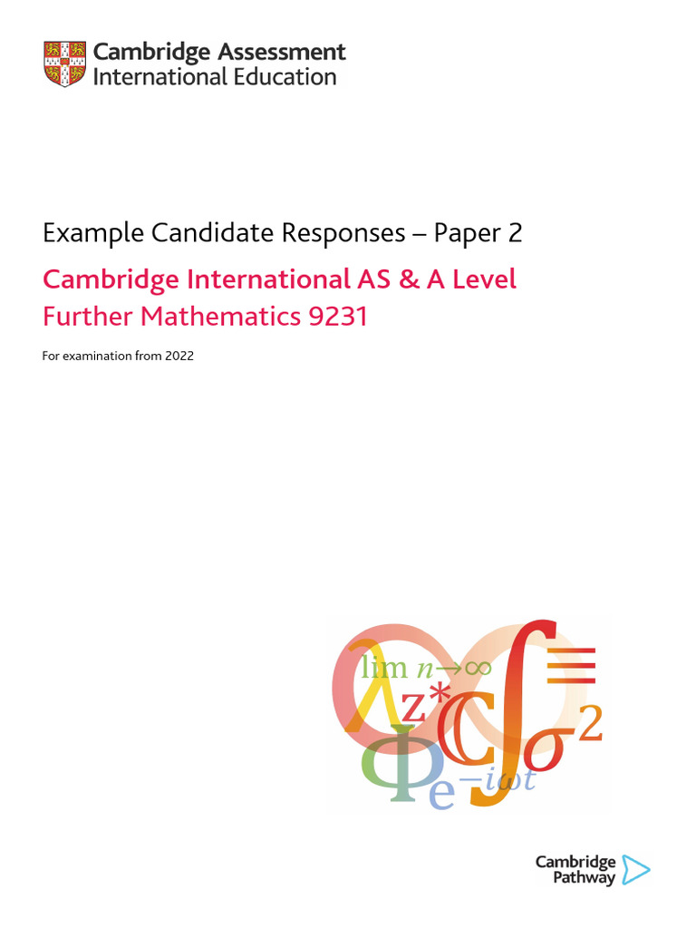 Example Candidate Responses Paper 2 A Level Further Mathematics | PDF ...
