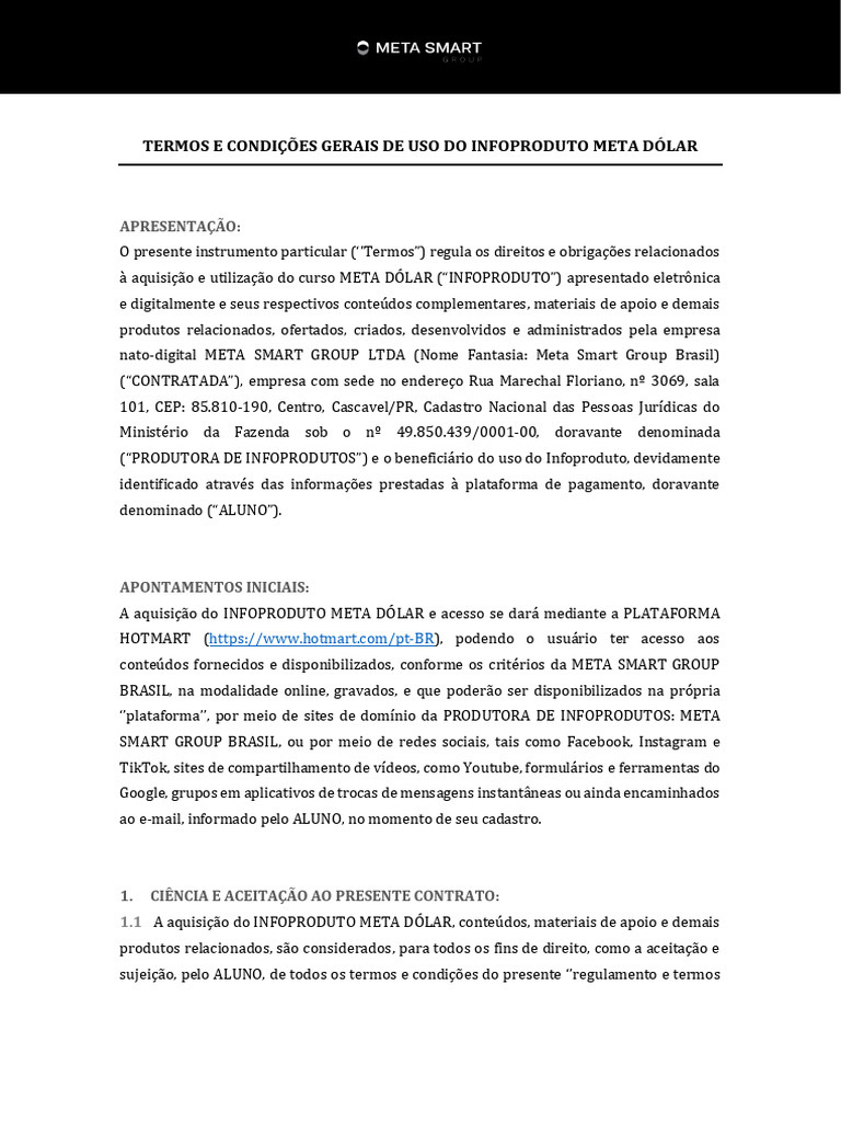 Meta Dólar | PDF | Propriedade intelectual | Brasil