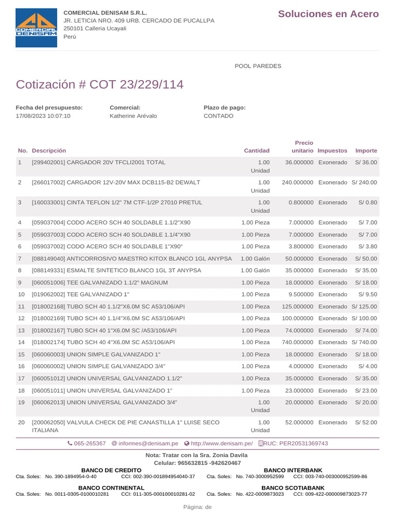 Quotation - COT 23 - 229 - 114 | PDF | Banks | Banking
