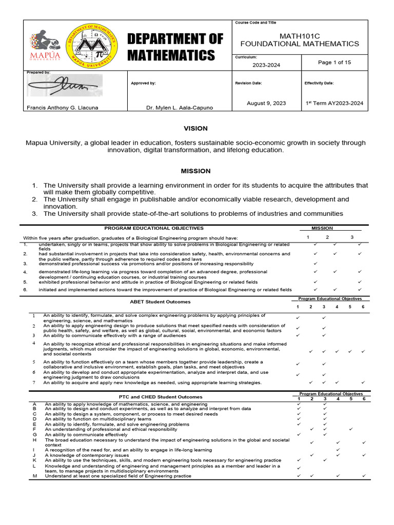 1Q2324 MATH101C Final Syllabus Tri X Blended UoX 1 Final | PDF | Artificial Intelligence ...