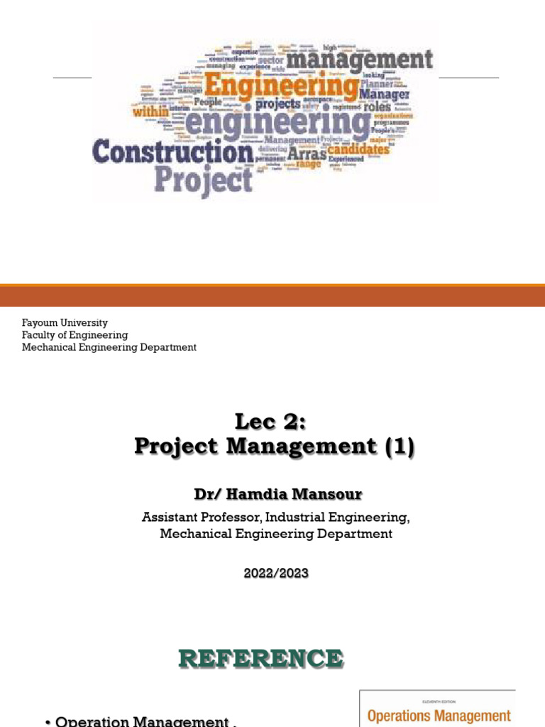 Lec 2 Project Management Pdf Applied Mathematics Project Management