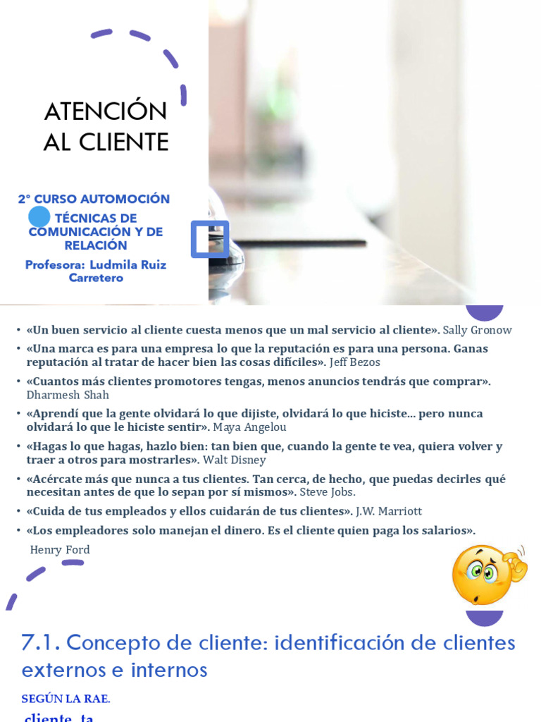 Técnicas de Atención al Cliente en Automoción | PDF | Motivación ...