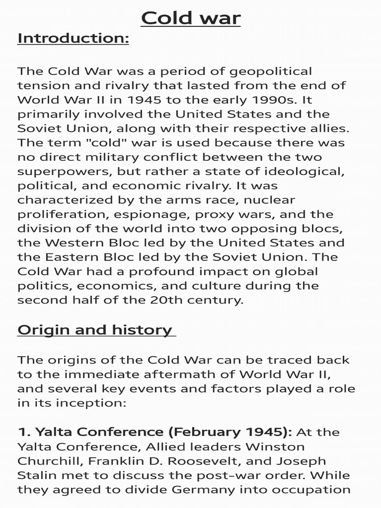 Cold War | PDF