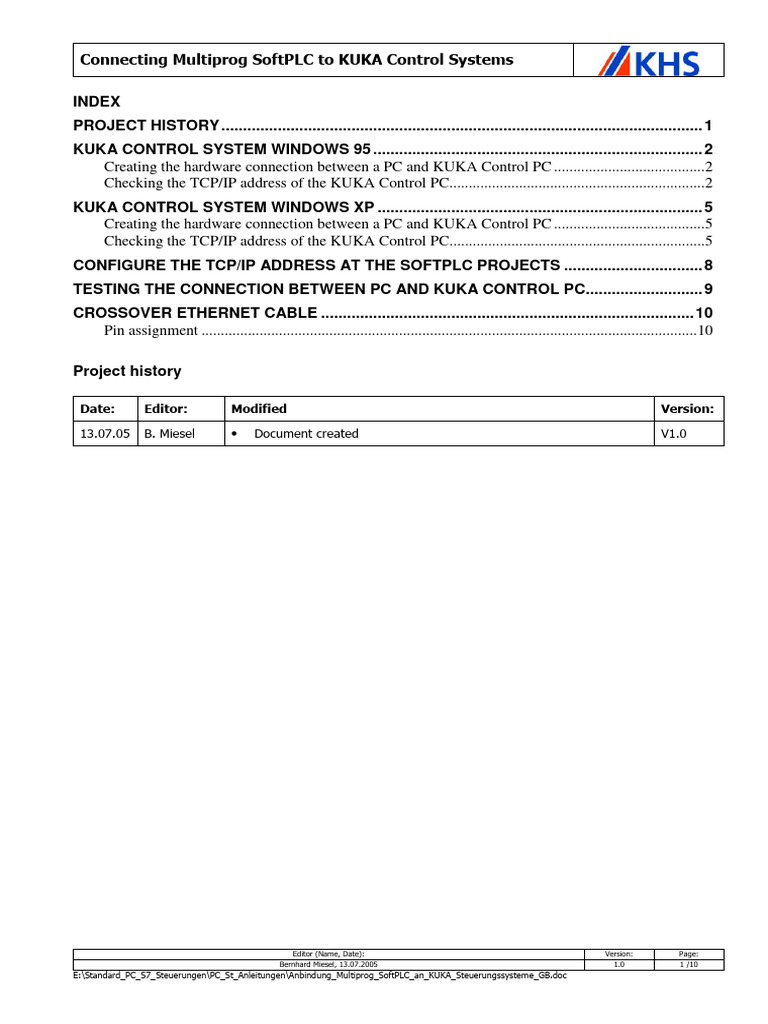 Kuka Communication Pdf Internet Protocols Ip Address
