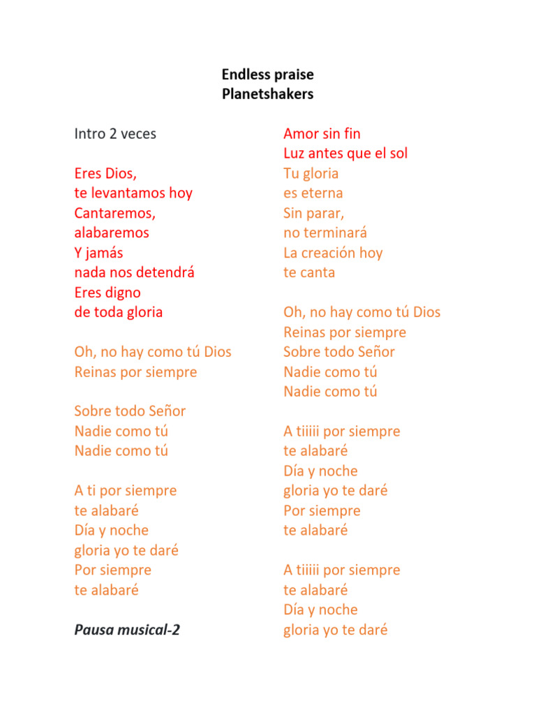 Endless Praise | PDF