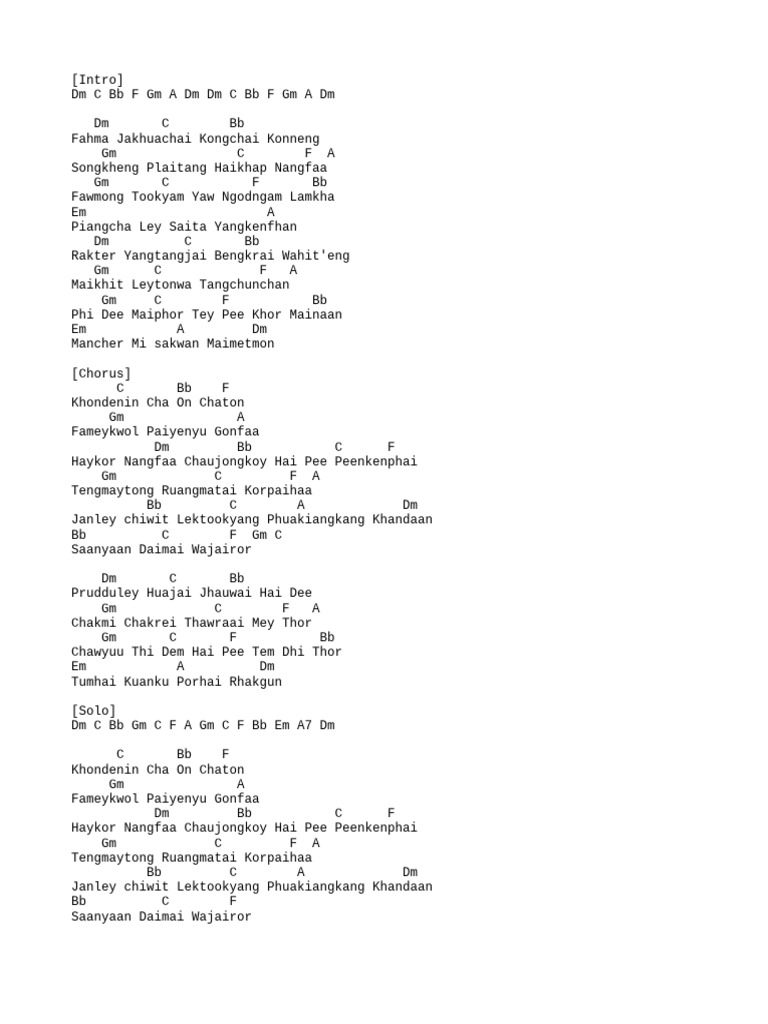 Nang FA Chord | PDF